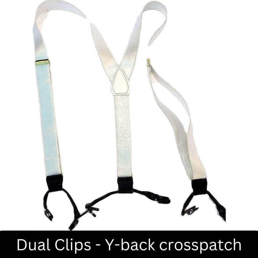 Dual Clip 1" Formal Satin Finished Style Suspenders – Holdup-Suspender ...